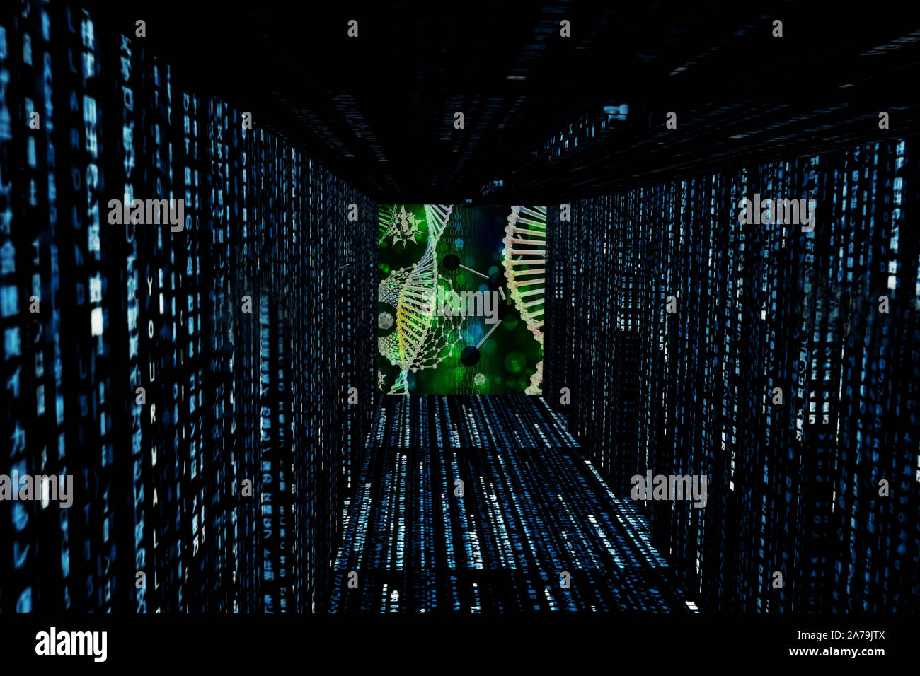 Blue binary code as background Stock Photo - Alamy