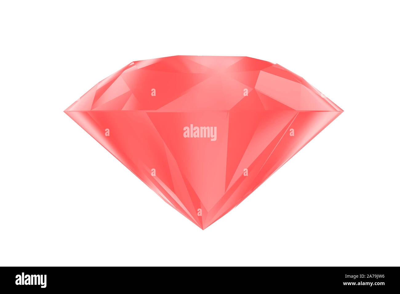 3D-Illustration Diamond Ruby isolated on white background Stock Photo ...