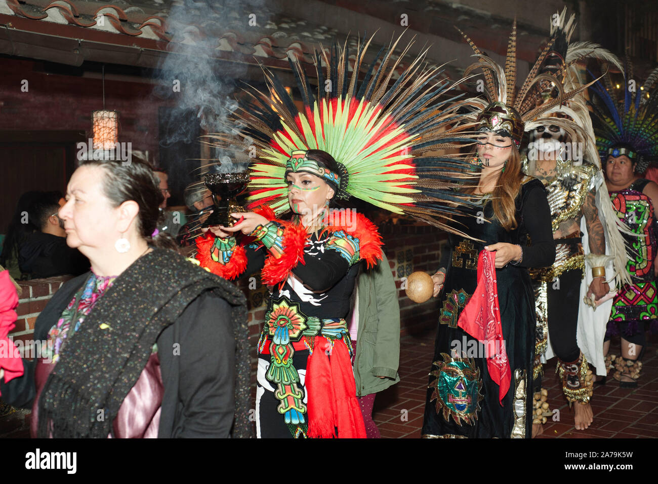 Los Angeles, California/USA - October 30, 2019: Celebrants dressed in ...