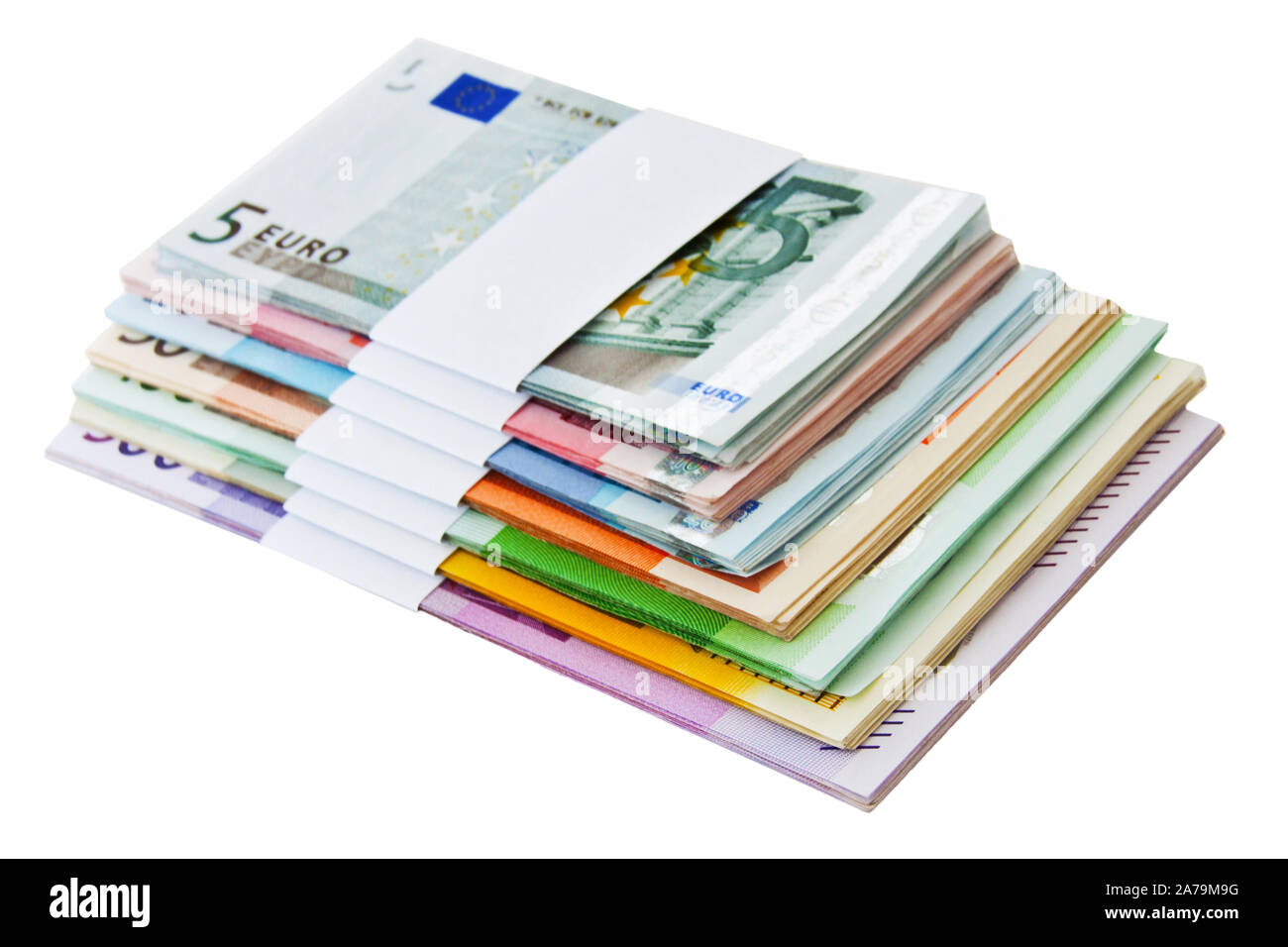 Euro monea stack cash Stock Photo - Alamy