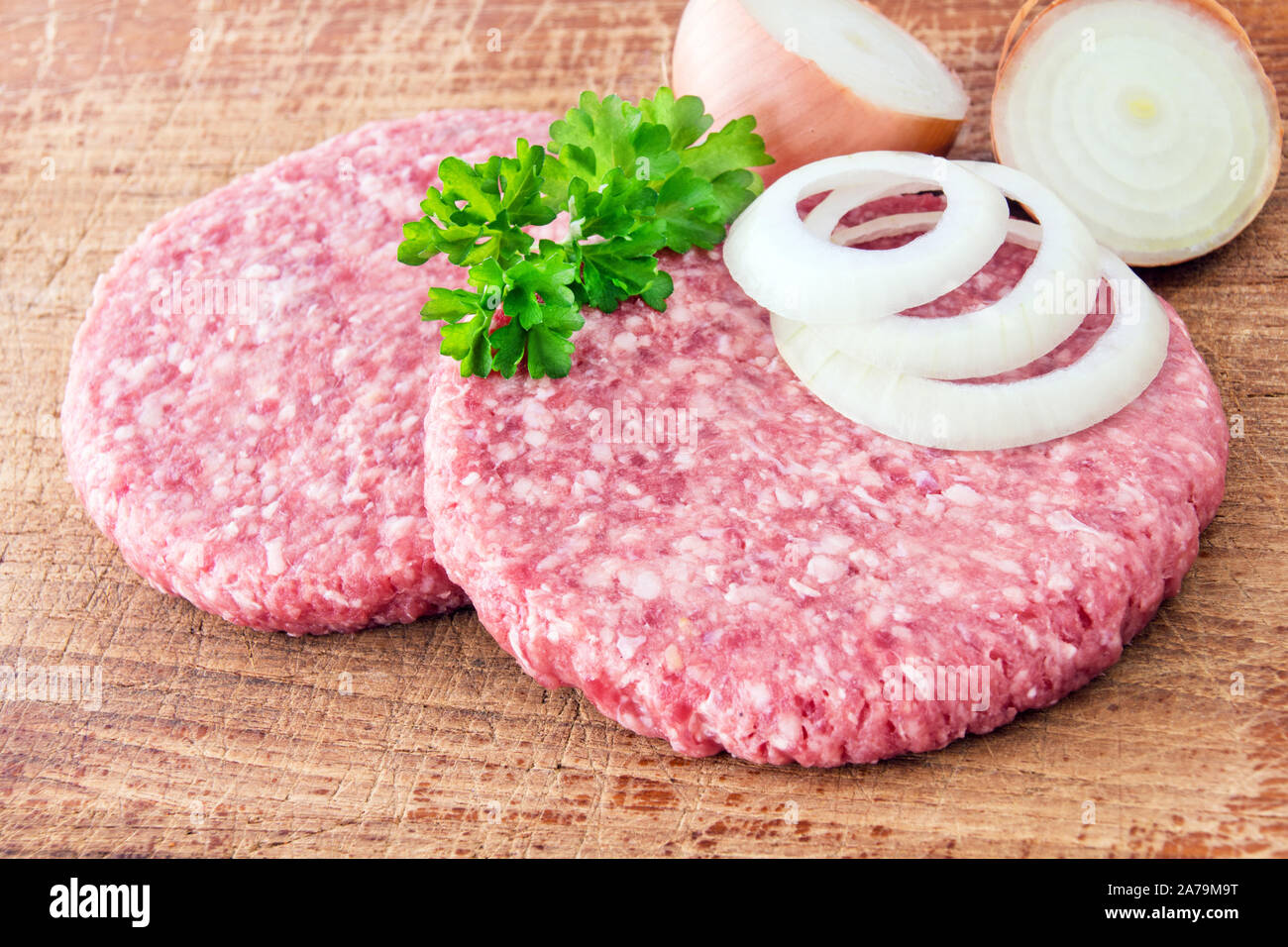 Hamburger meat close up Stock Photo - Alamy