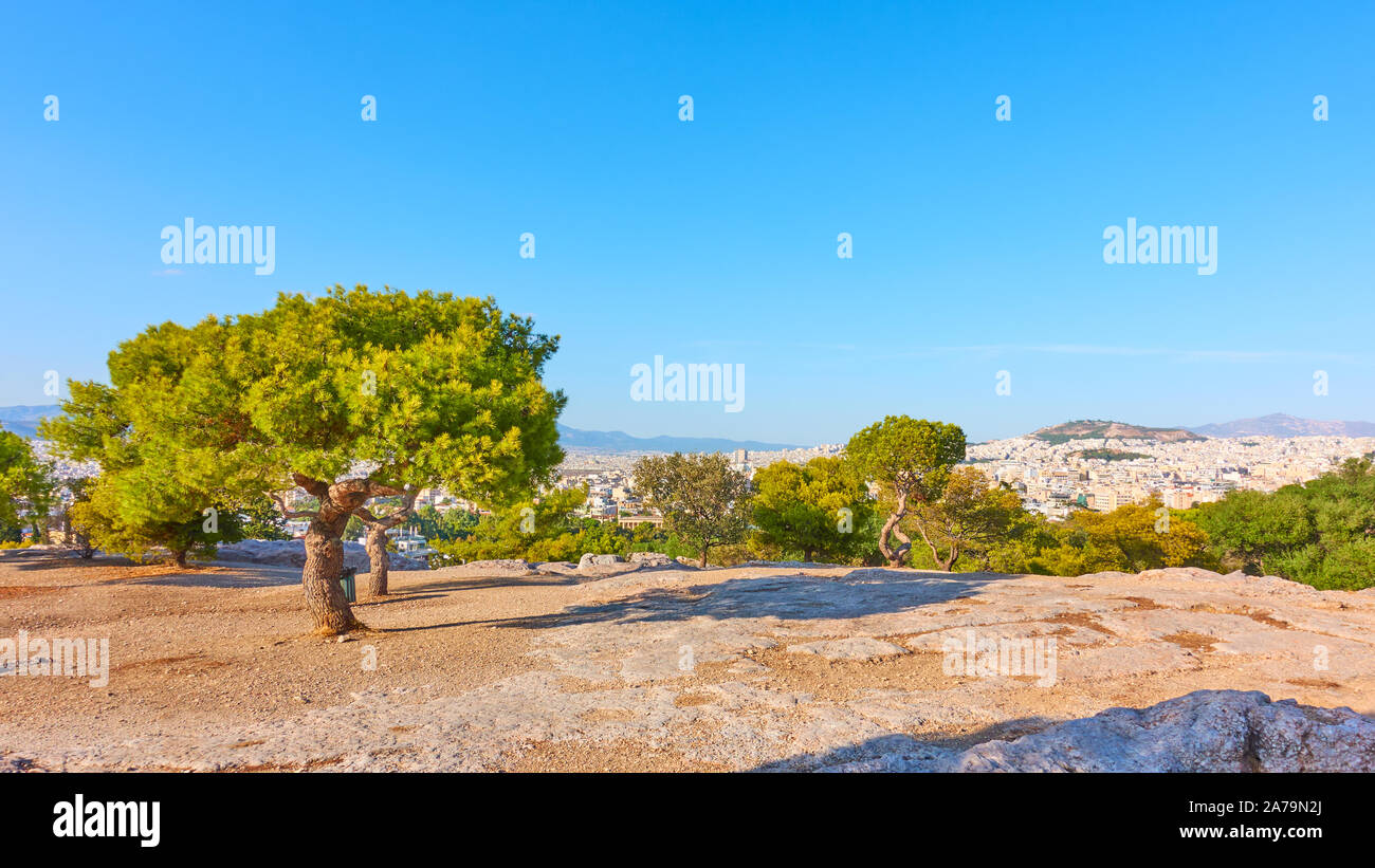Public park on the Hill of the Nymphs in Athens city, Greece - Greek ...
