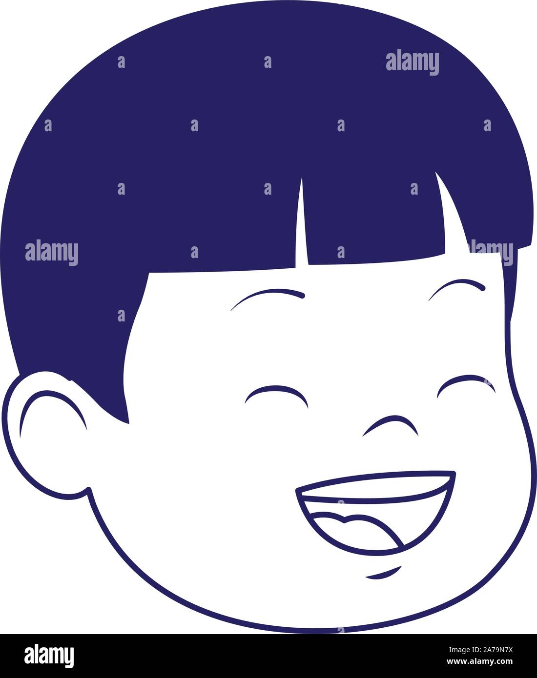 cartoon boy laughing icon, flat design Stock Vector Image & Art - Alamy