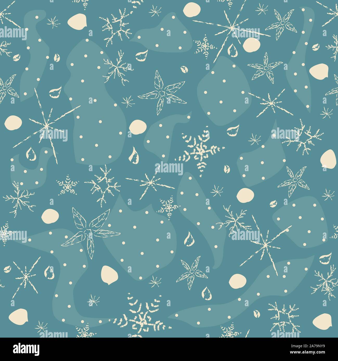 Cute Winter Pattern on subtle Background. Vector Illustration Stock ...