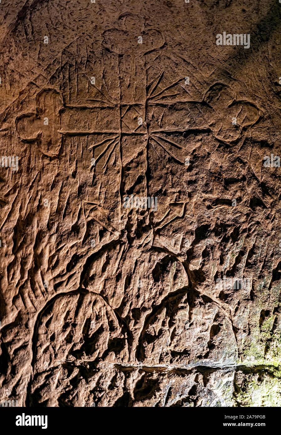 Italy-Marche-Osimo-Grotte del Cantinone- croce trilobata| Italy Marche ...