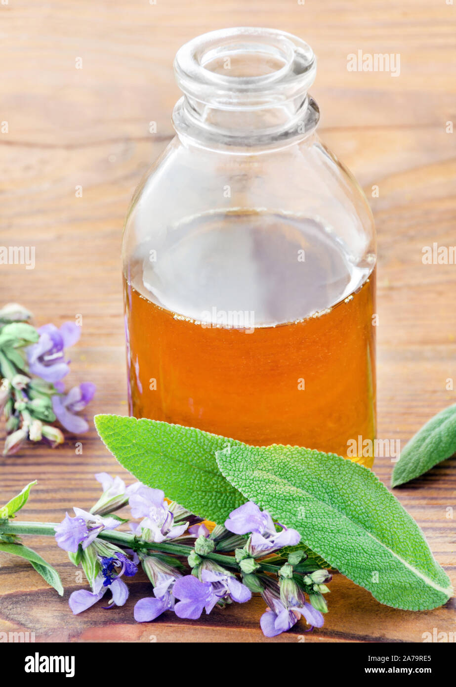 Oil and herbs - Sage Stock Photo - Alamy