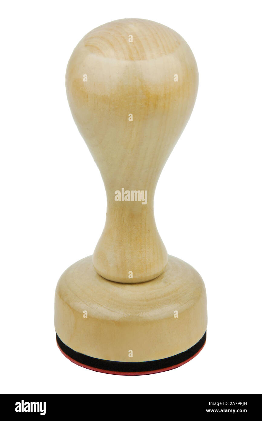 Round wooden Stamp Stock Photo - Alamy