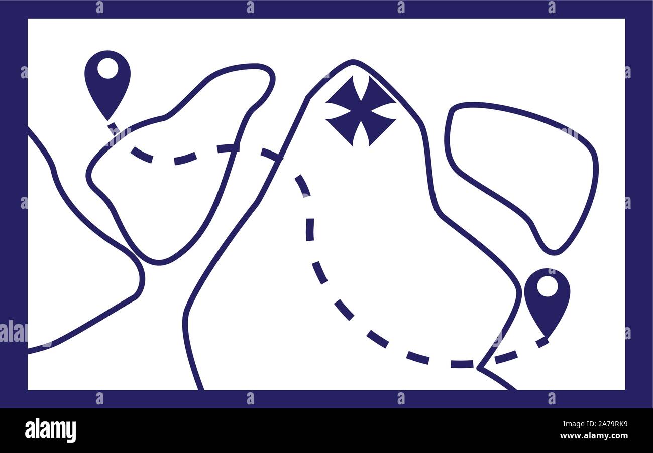 map icon image, flat design Stock Vector Image & Art - Alamy