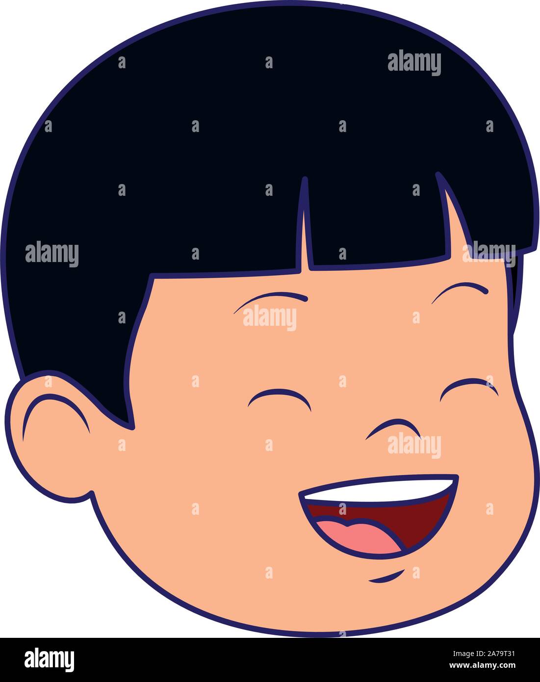 cartoon boy laughing icon, flat design Stock Vector Image & Art - Alamy
