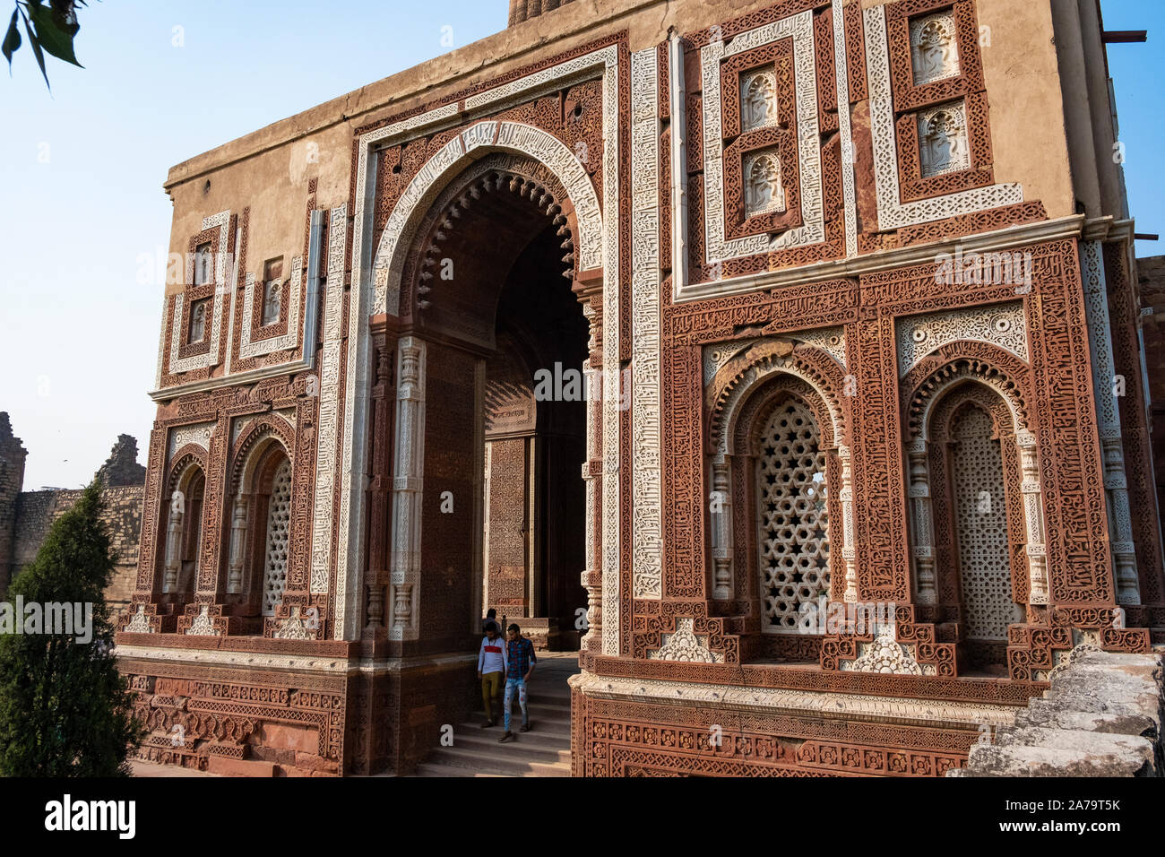 Alai Darwaza built by Alauddin Khalji in 1311. Carving details Stock ...