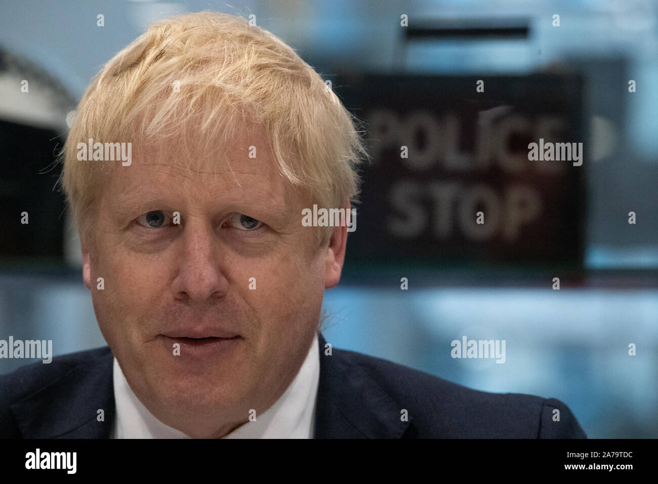 Prime Minister Boris Johnson during a visit to Metropolitan Police ...