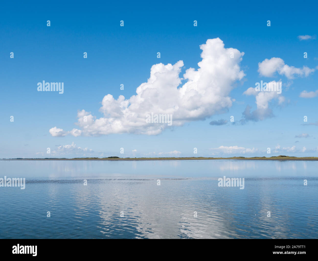 Coastal panorama of West Frisian island Schiermonnikoog in Waddensea ...