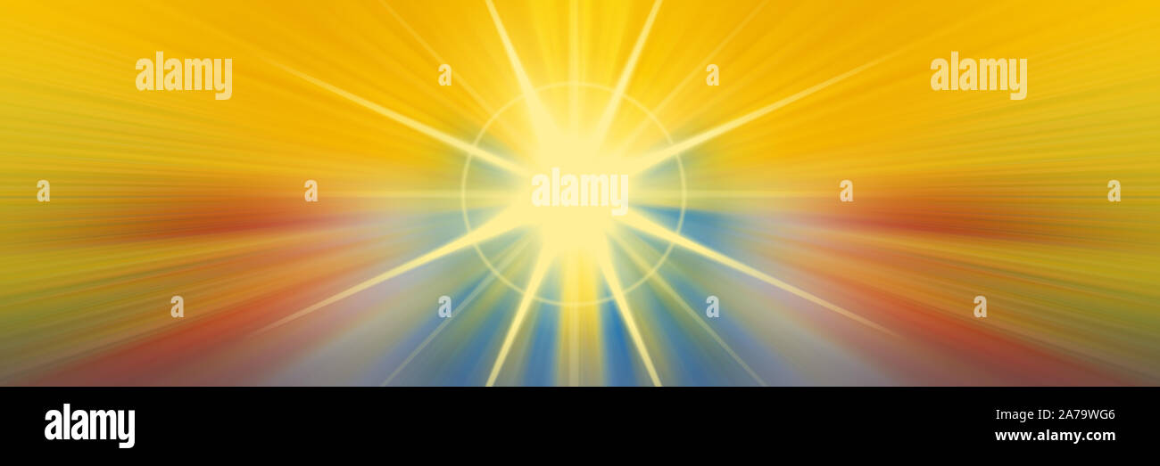 Dynamic yellow and red lines of light. Light from central point Stock ...