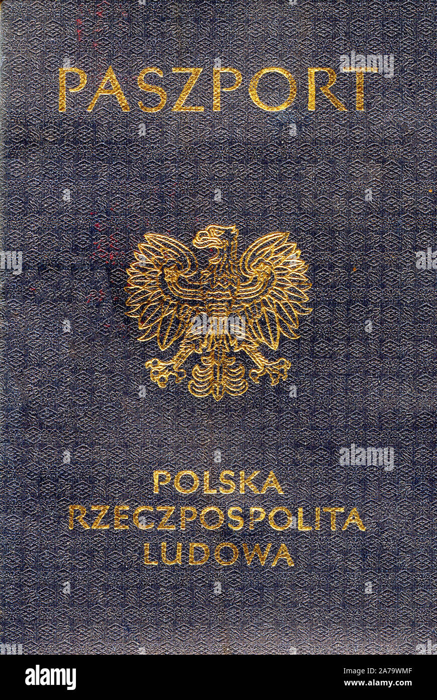 Cover page of vintage passport with intracate texture Stock Photo - Alamy