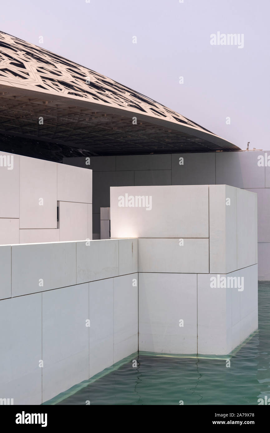 view of exterior, Louvre Museum, Abu Dhabi Stock Photo - Alamy