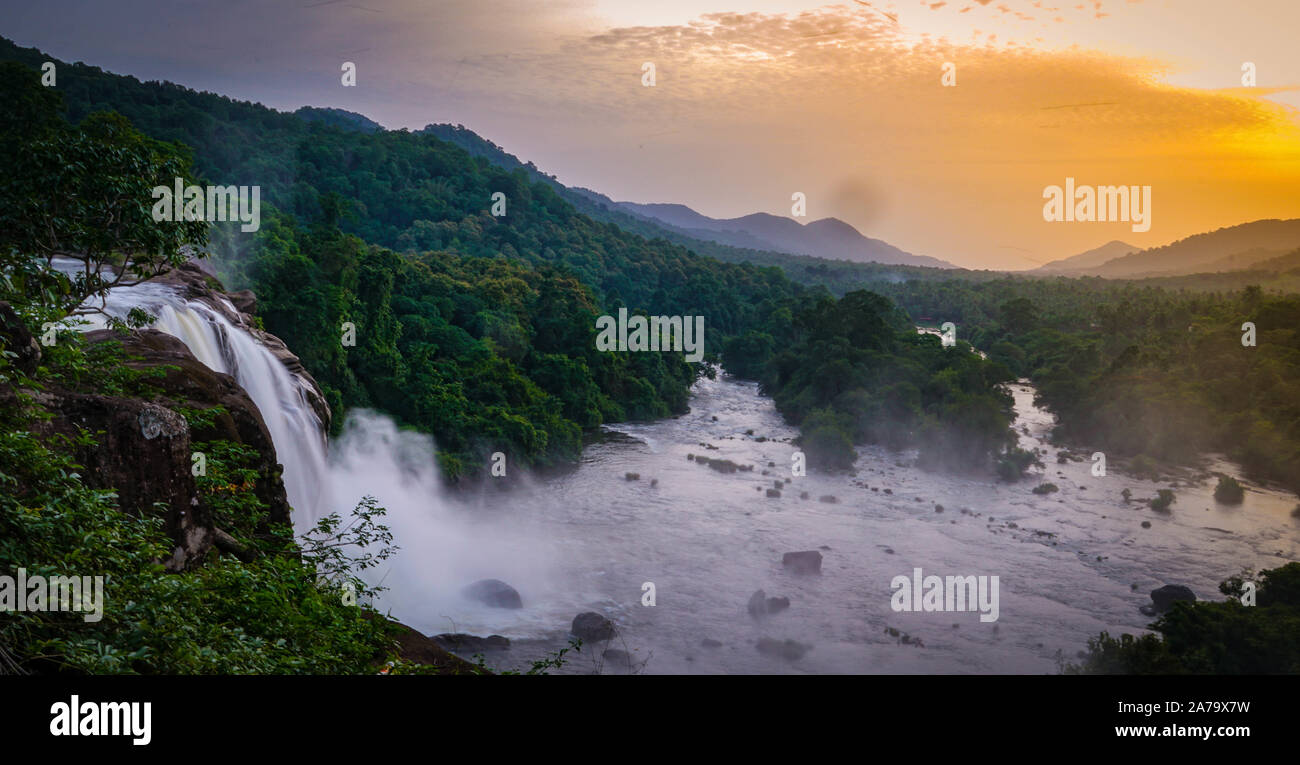 Waterfall rocks trees sky outdoors hi-res stock photography and images ...