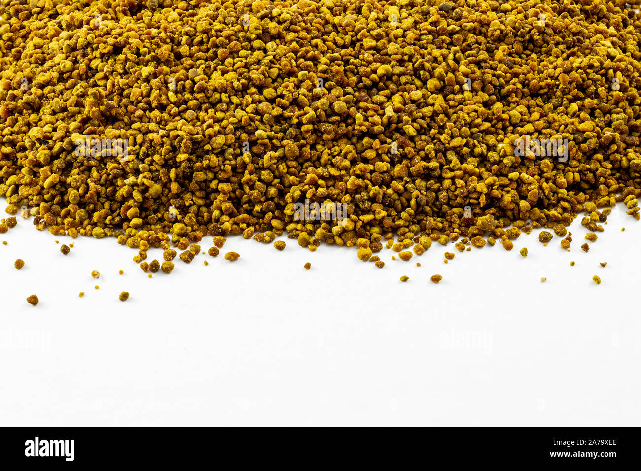 group of bee pollen on white background Stock Photo - Alamy