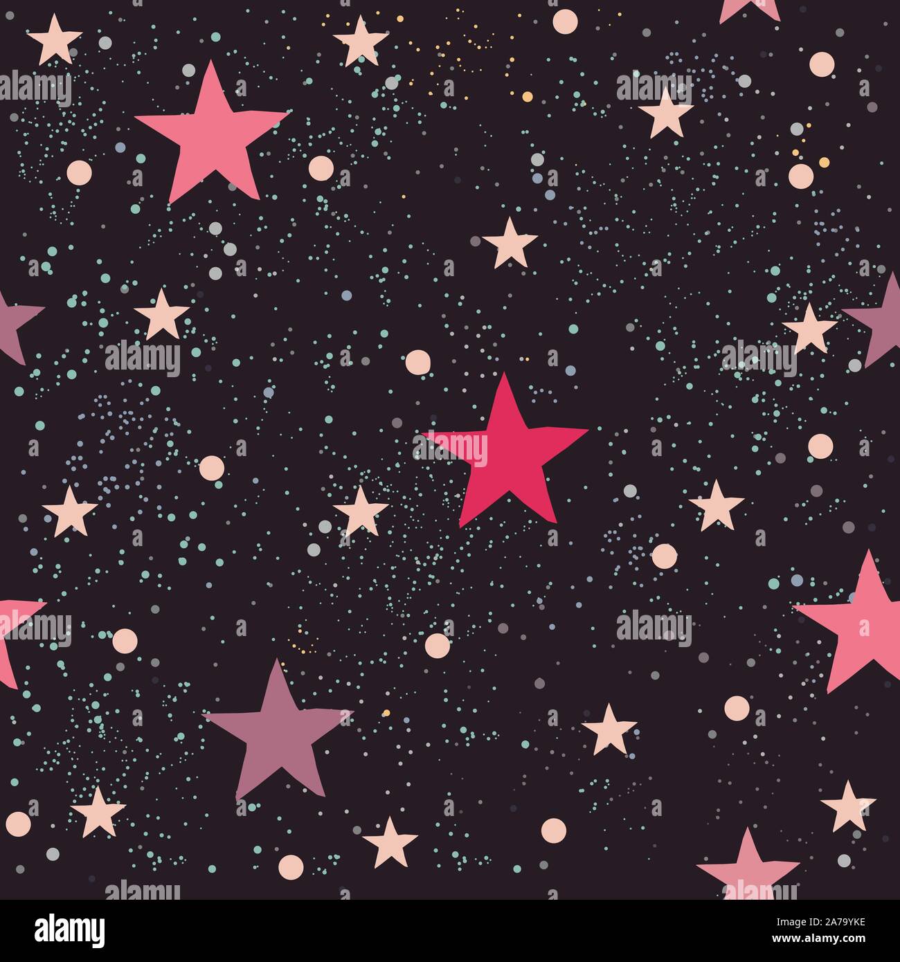 Cute Star Background. Seamless Pattern with stars. Vector Illustration ...