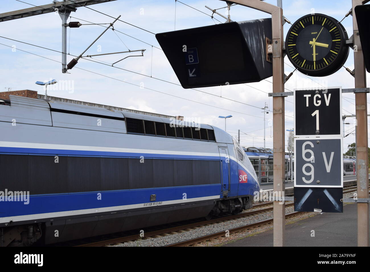 TGV train in La Rochelle station, France Stock Photo - Alamy