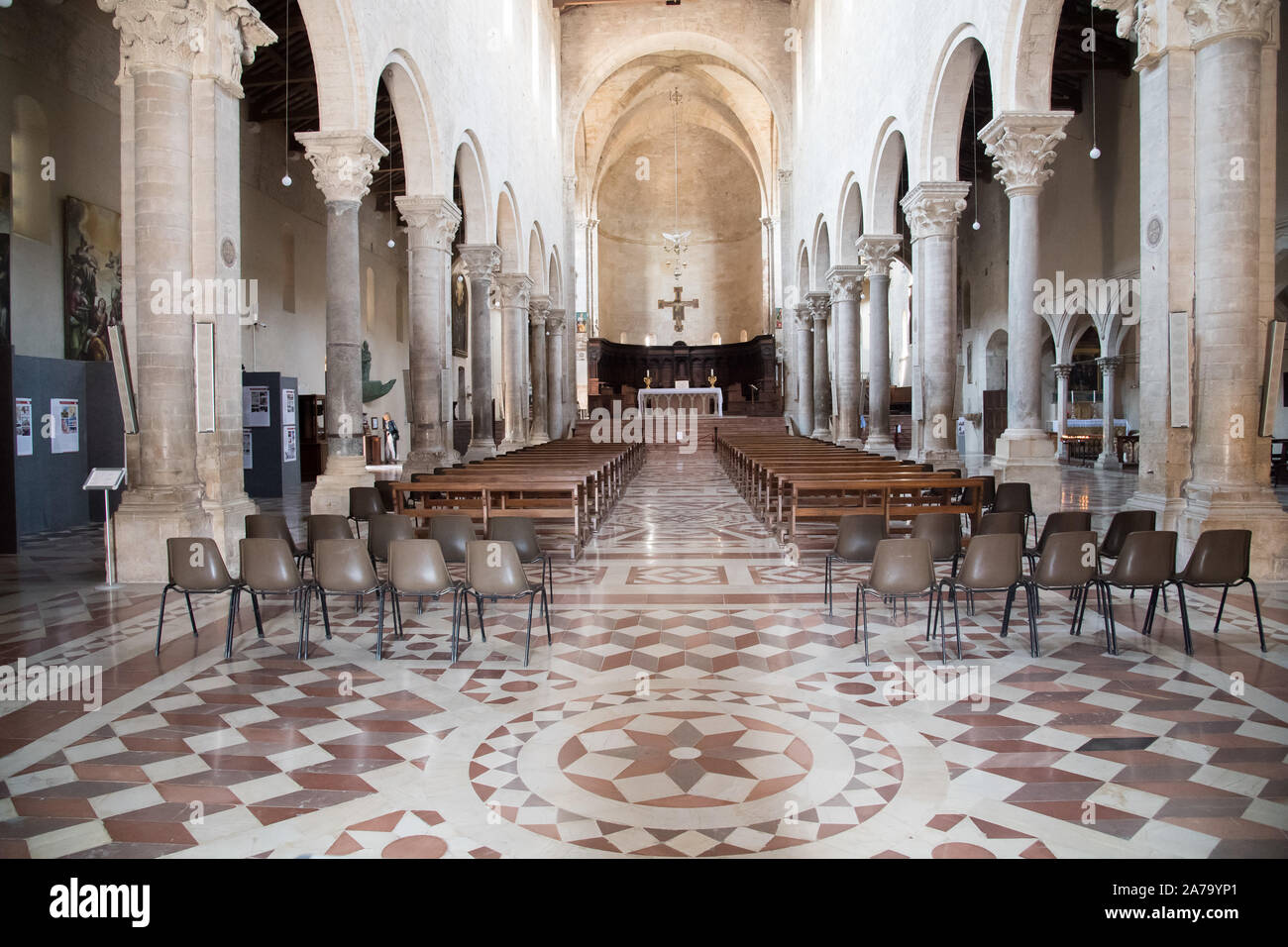 The high altar and the Crucifixion from XIII century in Romanesque ...