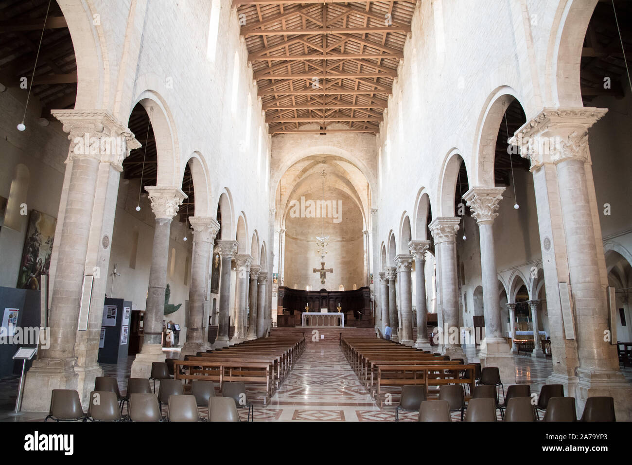 The high altar and the Crucifixion from XIII century in Romanesque ...