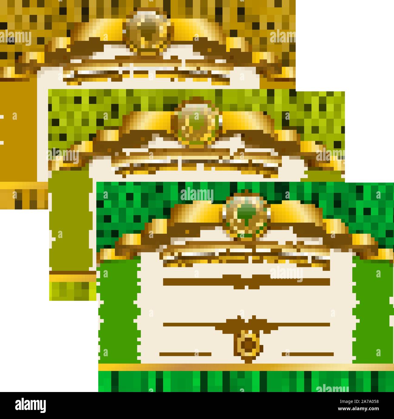 Luxury green gold certificate Stock Vector Images - Alamy