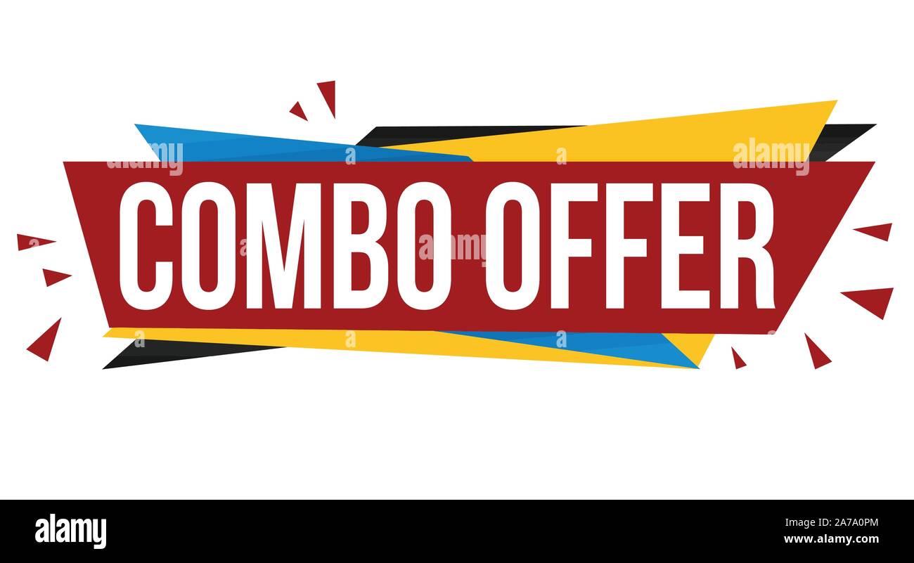 Combo offer banner design on white background, vector illustration ...