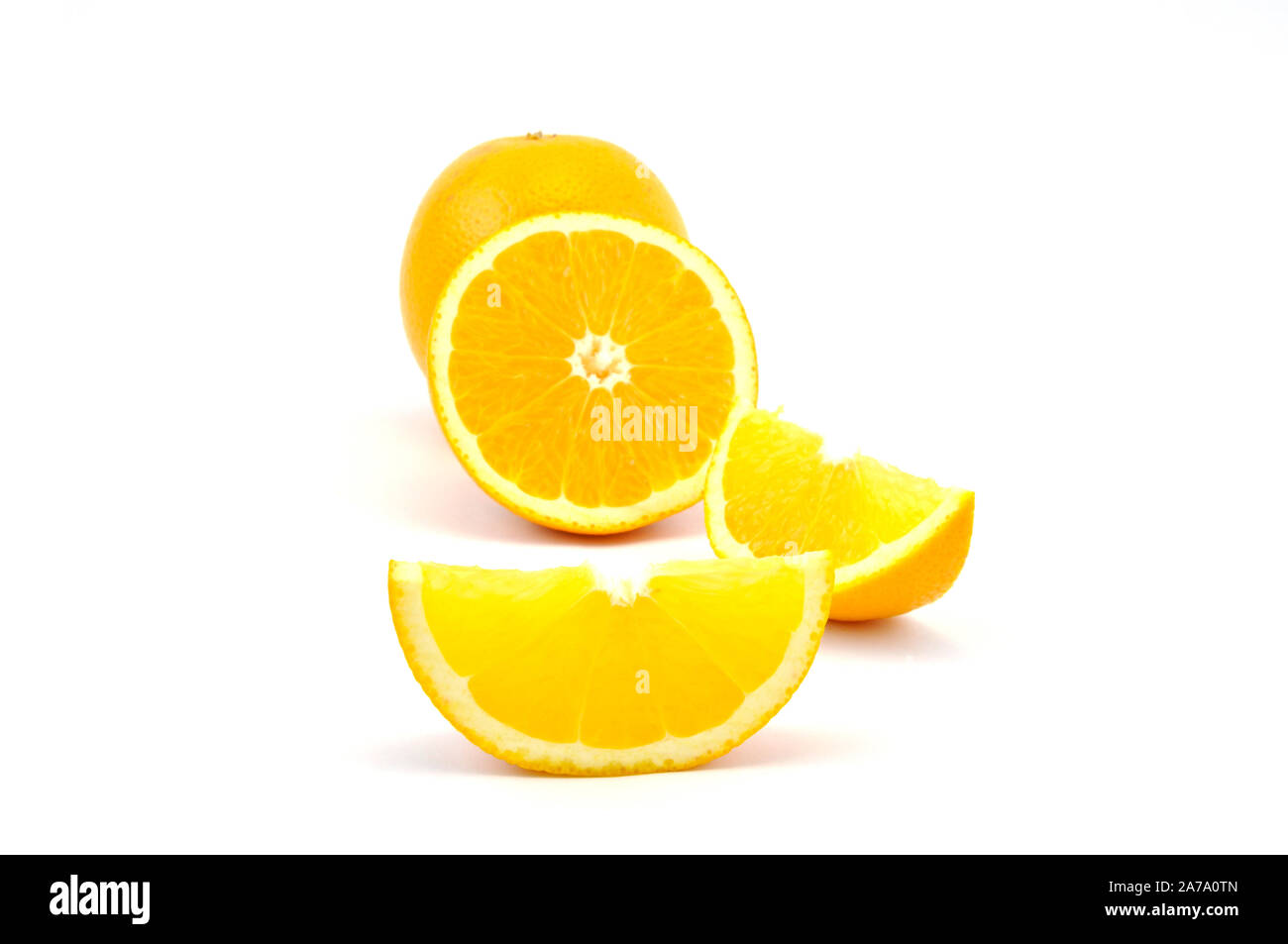 Ripe orange isolated on white background Stock Photo - Alamy