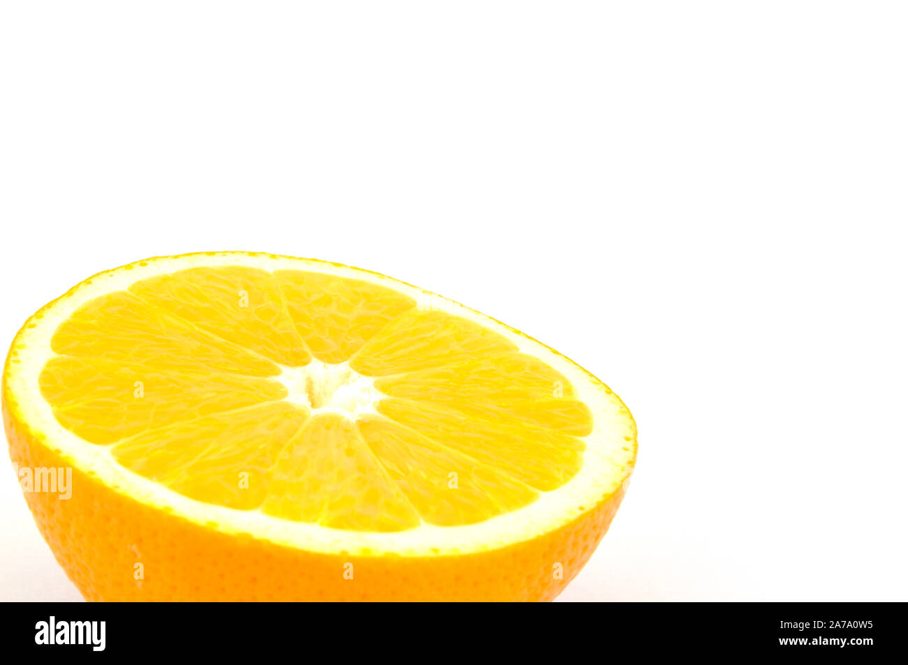 Ripe orange isolated on white background Stock Photo - Alamy