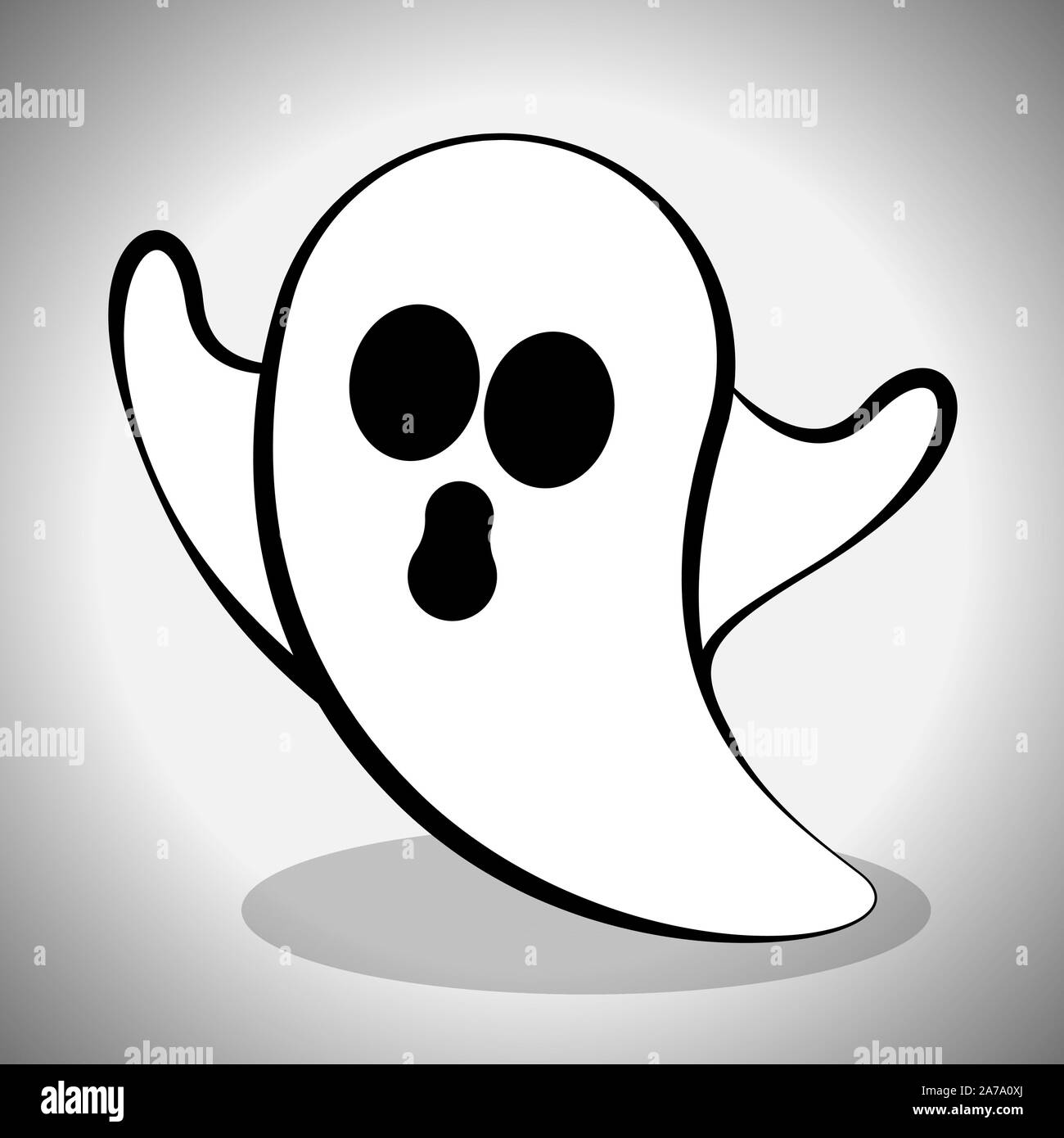 Scary ghost image. Spooky halloween - Vector illustration Stock Vector ...