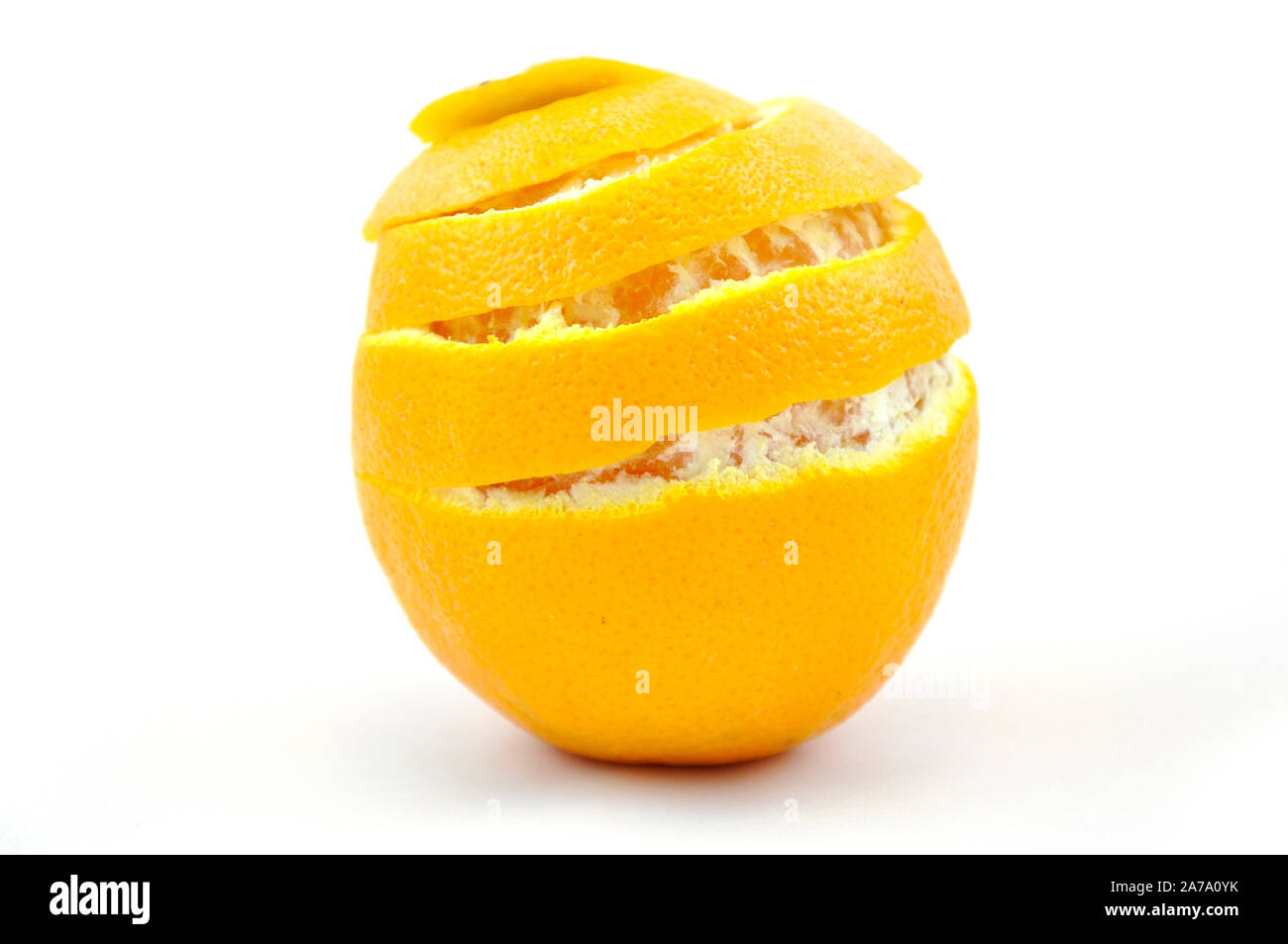 Ripe orange isolated on white background Stock Photo - Alamy