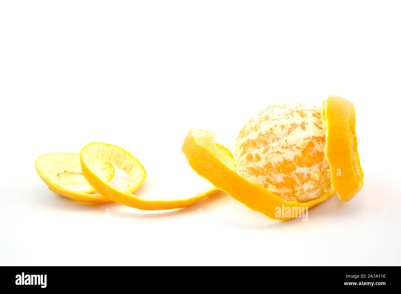 Ripe orange isolated on white background Stock Photo - Alamy