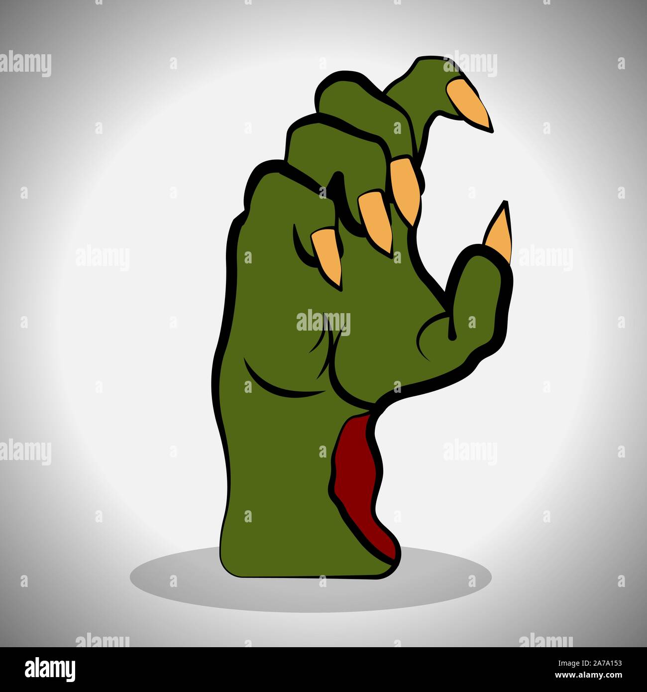 Zombie hand image. Spooky halloween - Vector illustration Stock Vector ...