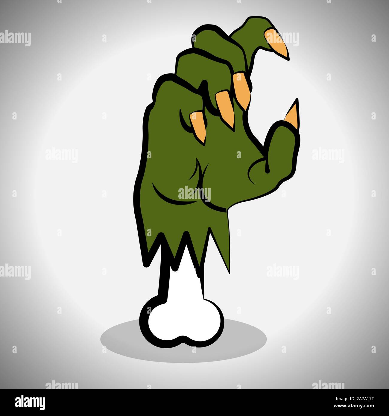 Zombie hand image. Spooky halloween - Vector illustration Stock Vector ...