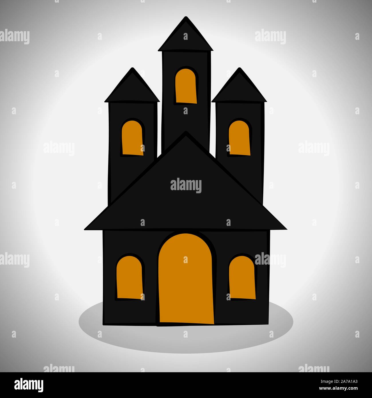Dark old spooky tower Stock Vector Images - Alamy