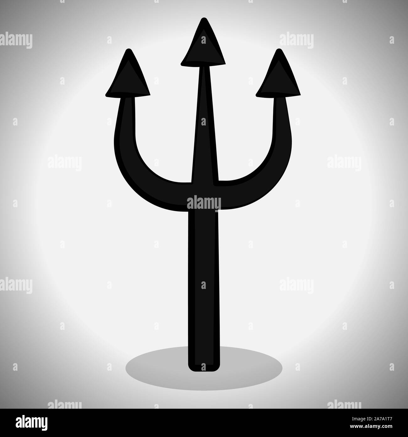 Devil trident image. Spooky halloween - Vector illustration Stock ...