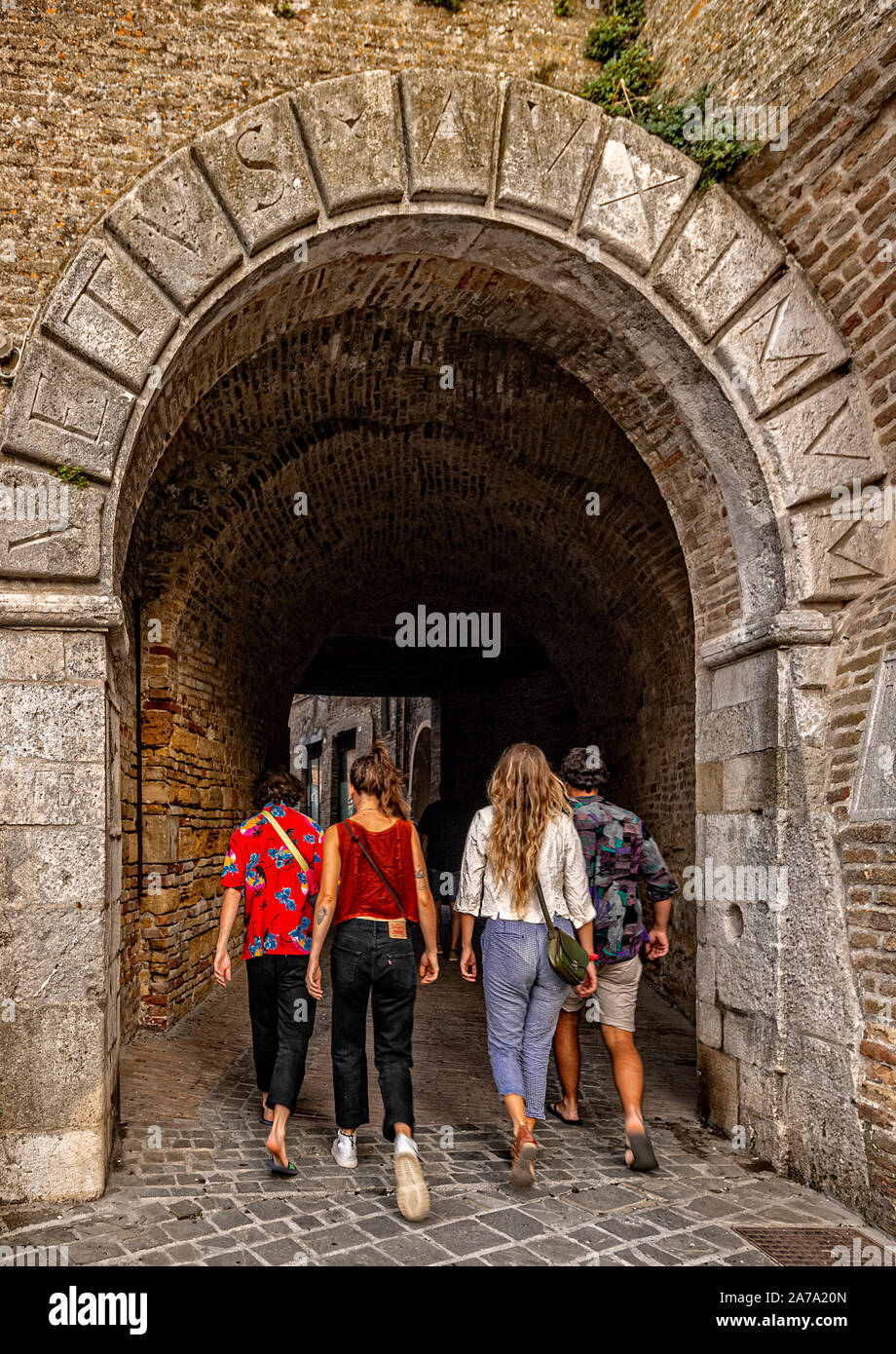 Italia Marche Osimo Porta san Giacomo scritta Vetus Auximum (Osimo ...