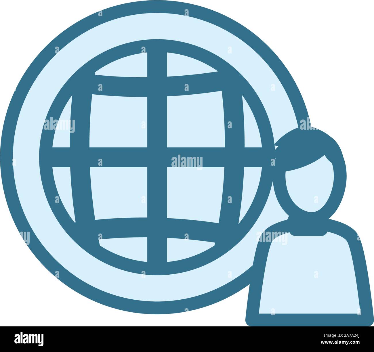 Global sphere icon design, World communication internet connectivity ...