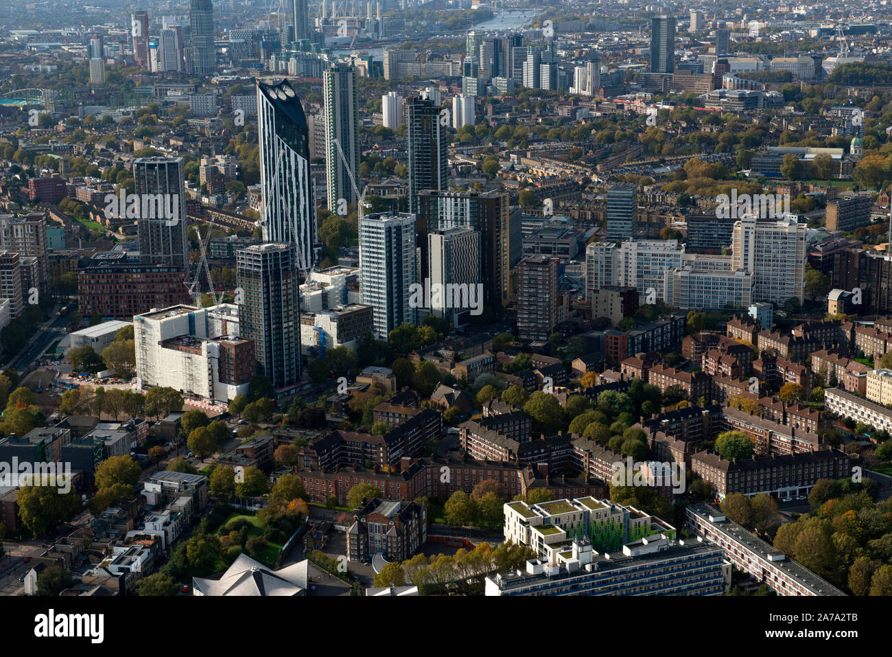 The area of The Elephant and Castle in South London as seen from the ...