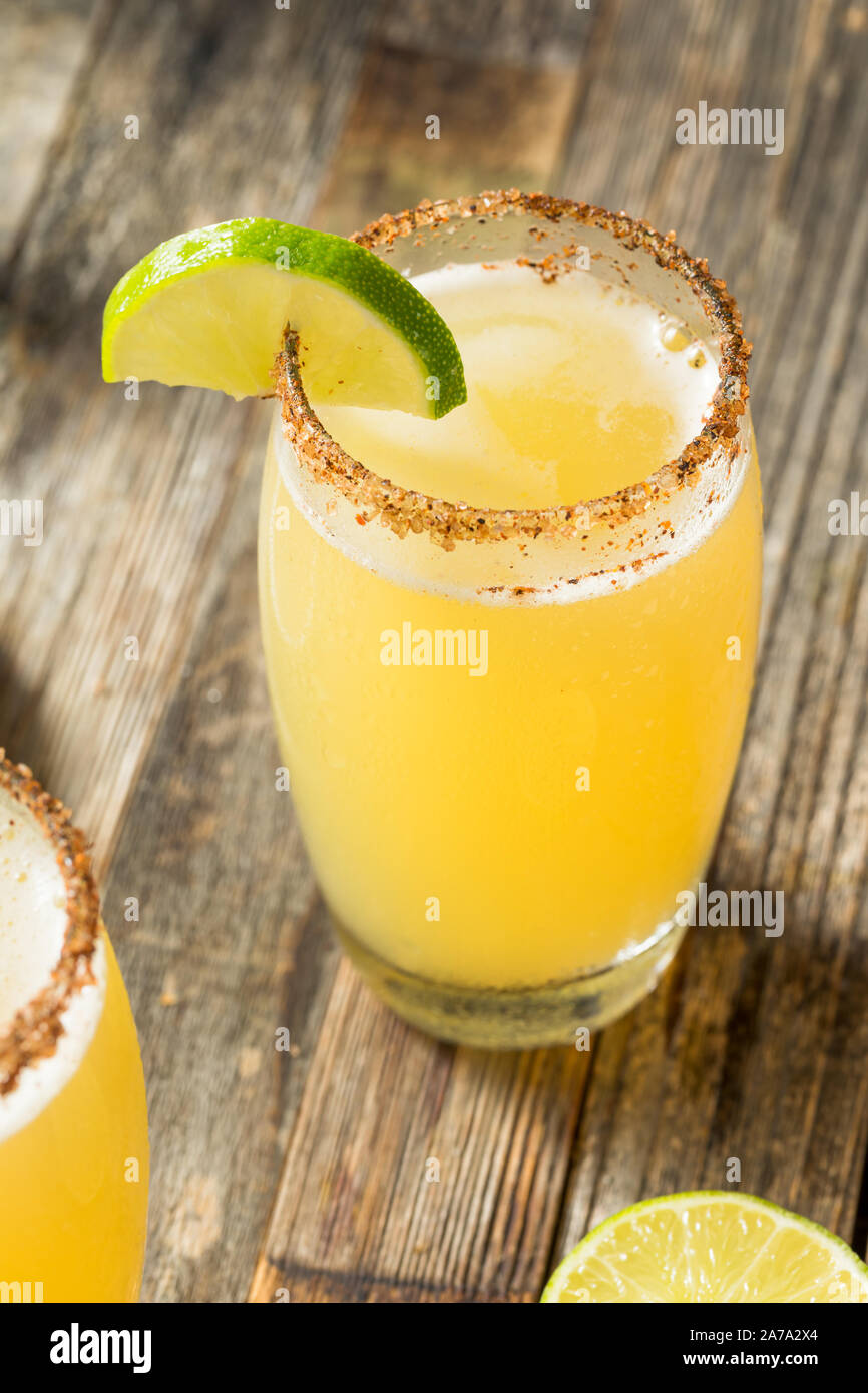 Mexican Beer and Lime Michelada Cocktail with Salt Stock Photo - Alamy