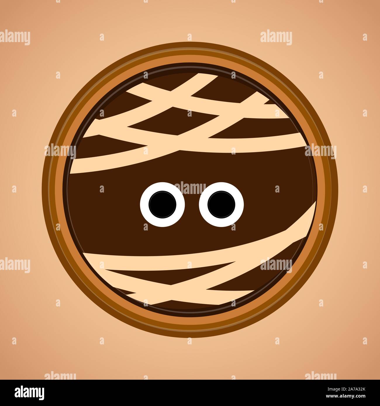 Cute mummy face cartoon. Halloween season - Vector illustration Stock ...