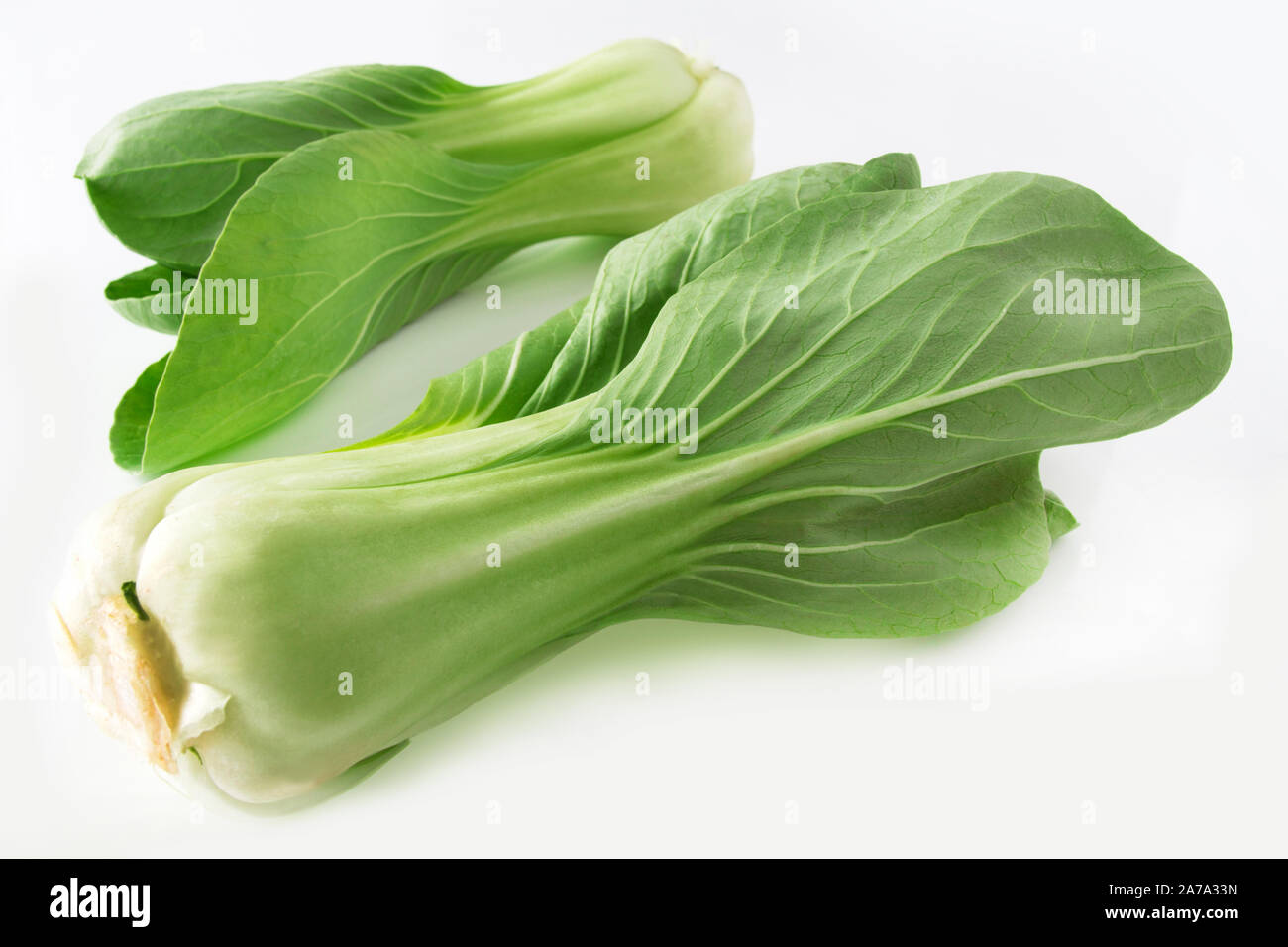 Pak Choi Salad on white background Stock Photo - Alamy
