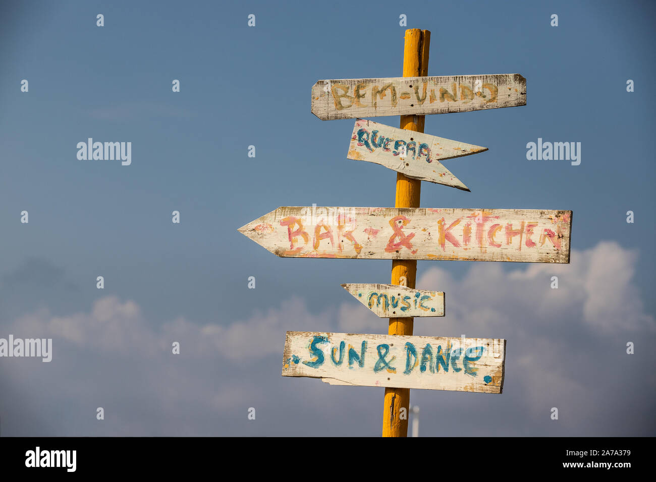 sign for orientation at the beach Stock Photo - Alamy