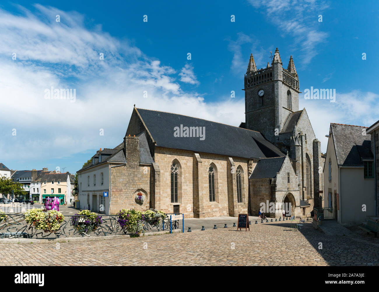 Quimperle, Finistere / France - 24 August 2019: the Saint Michael's ...