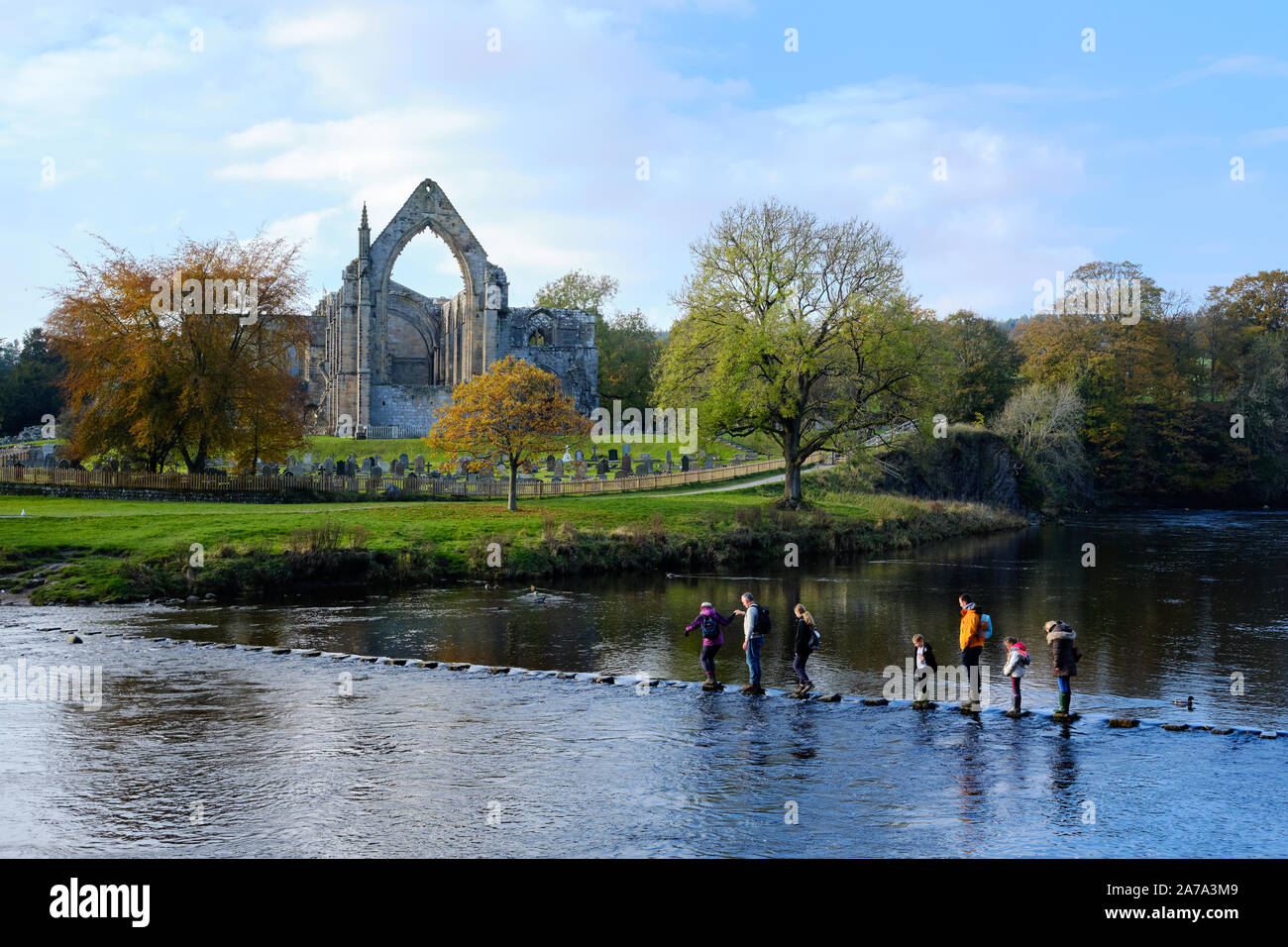 Bolton abbey stepping stones hi-res stock photography and images - Alamy