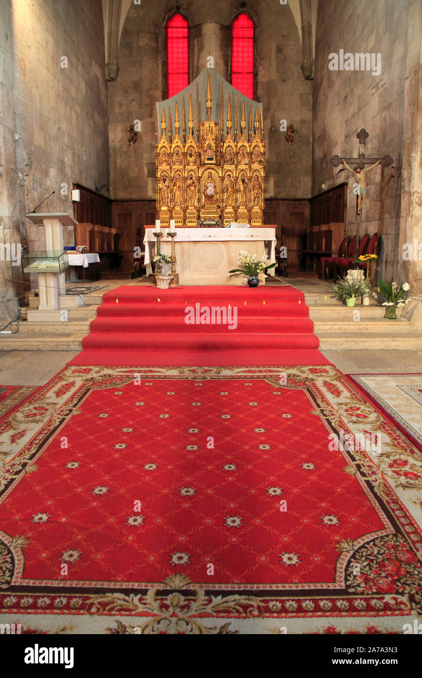Croatia, Pula, Franciscan Monastery, church, interior Stock Photo - Alamy