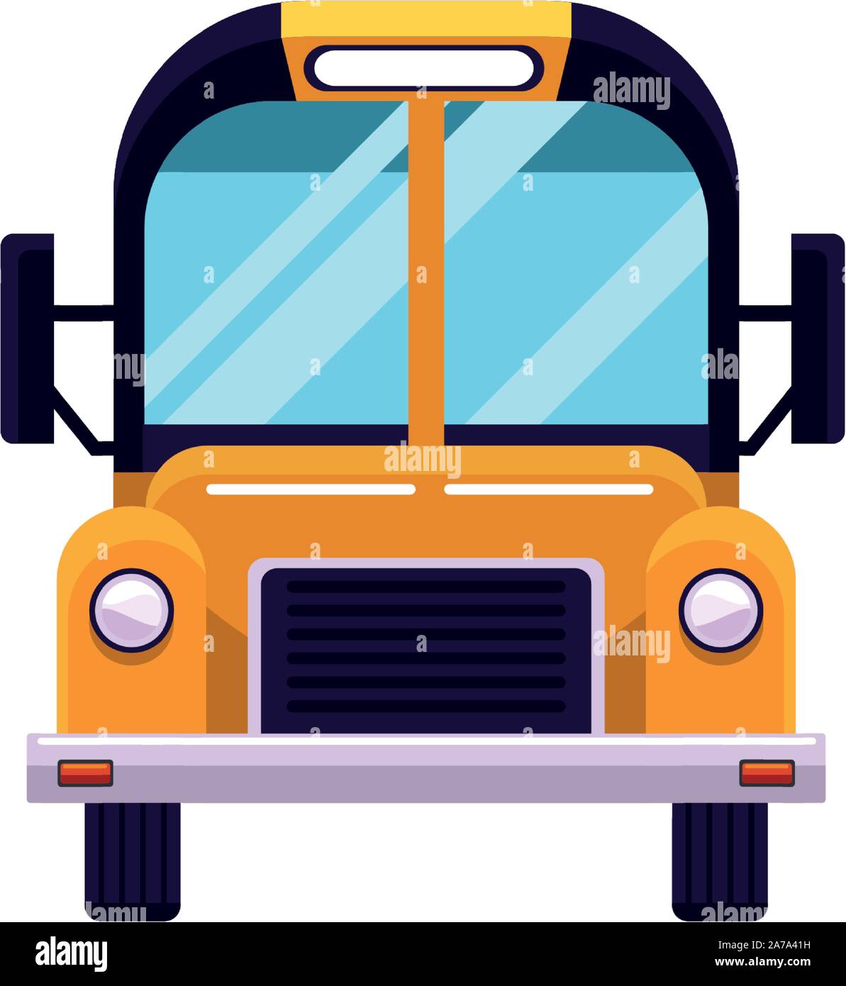 front view of school bus icon, colorful design Stock Vector Image & Art ...