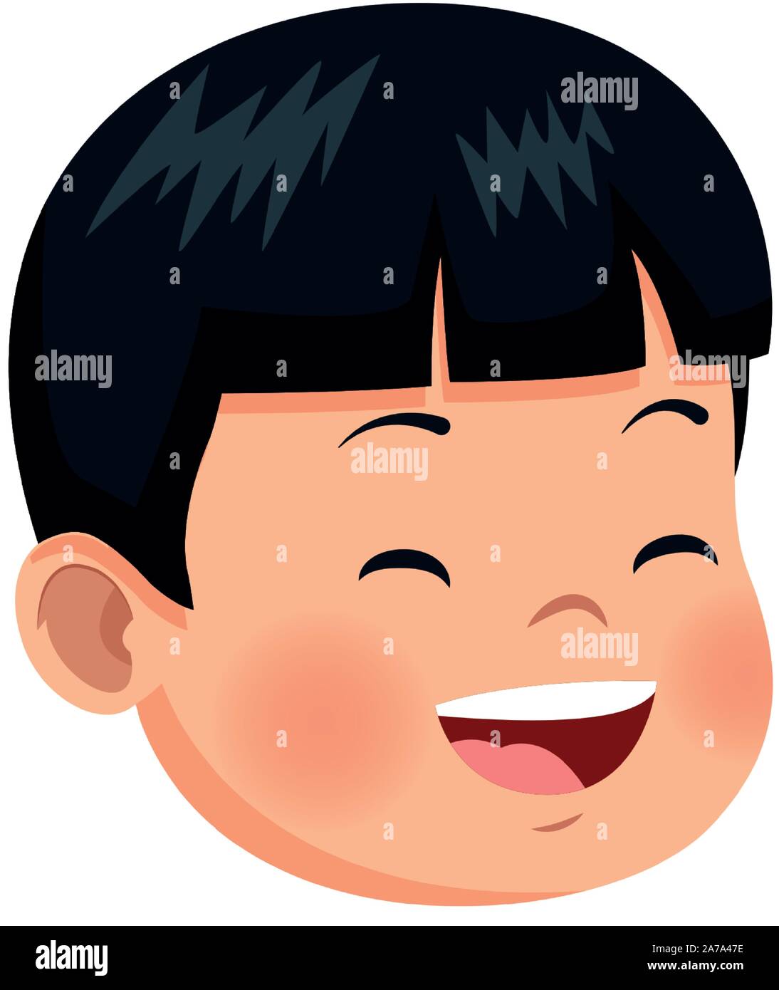 cartoon boy laughing icon, flat design Stock Vector Image & Art - Alamy