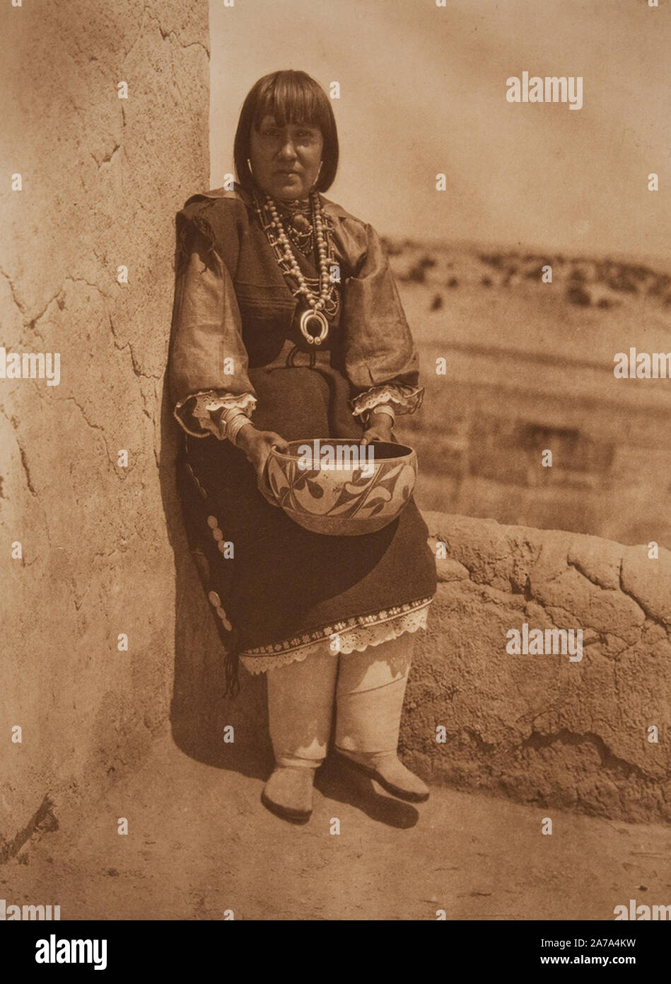 Vintage native American red skinned indian portrait from the old ...