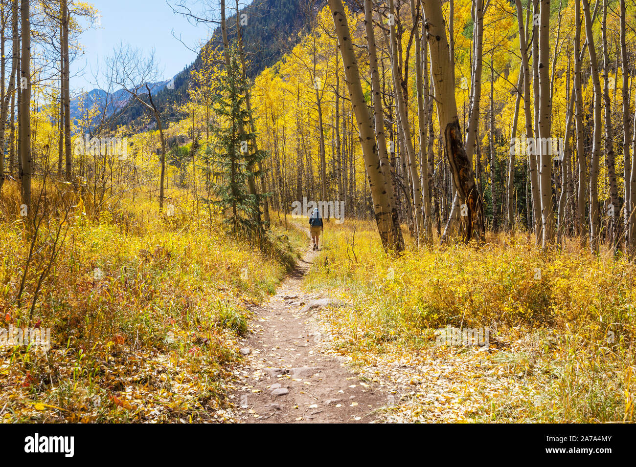 Hike in the autumn mountains. Fall season theme Stock Photo - Alamy